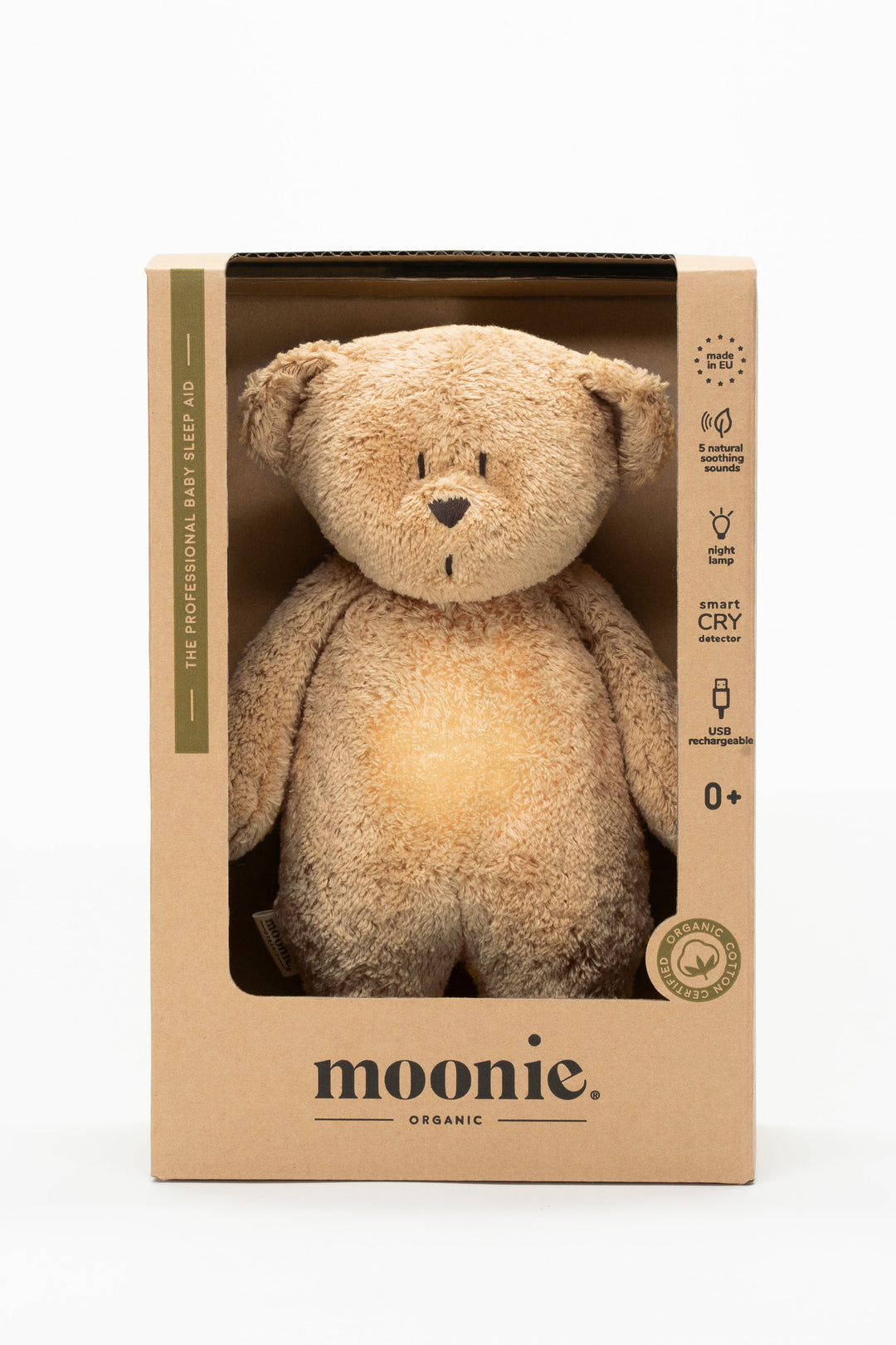 Moonie Organic Humming Bear Sleep Aid With Night Light – Sacred Bundle
