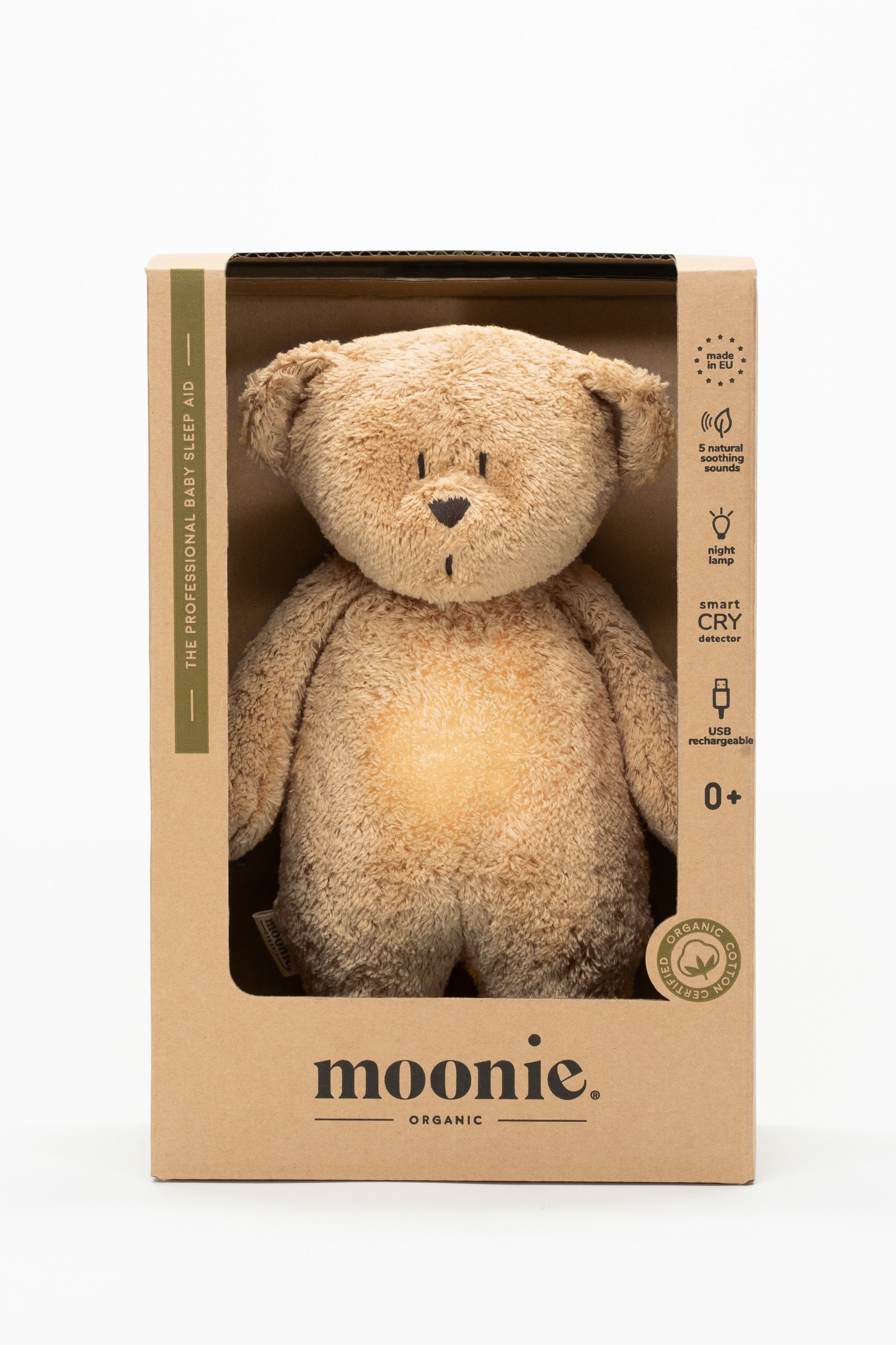 Moonie Organic Humming Bear Sleep Aid With Night Light – Sacred Bundle