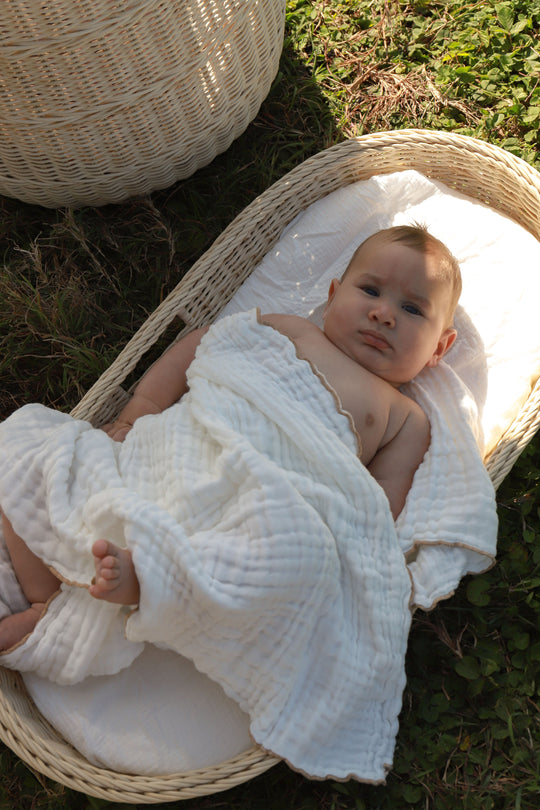 Organic Baby Blanket Blanc – Sacred Bundle